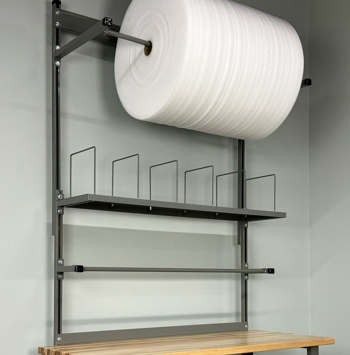 Double Deck Adjustable Spool Holder for Stackbin Workbenches – stackbinusa