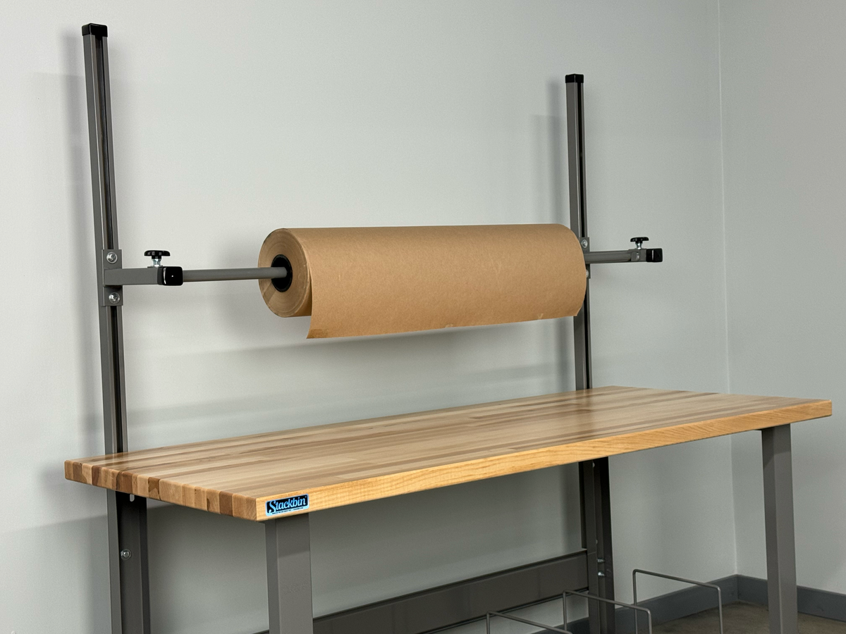 4-Way Adjustable Spool Holder for Stackbin Workbench Overheads