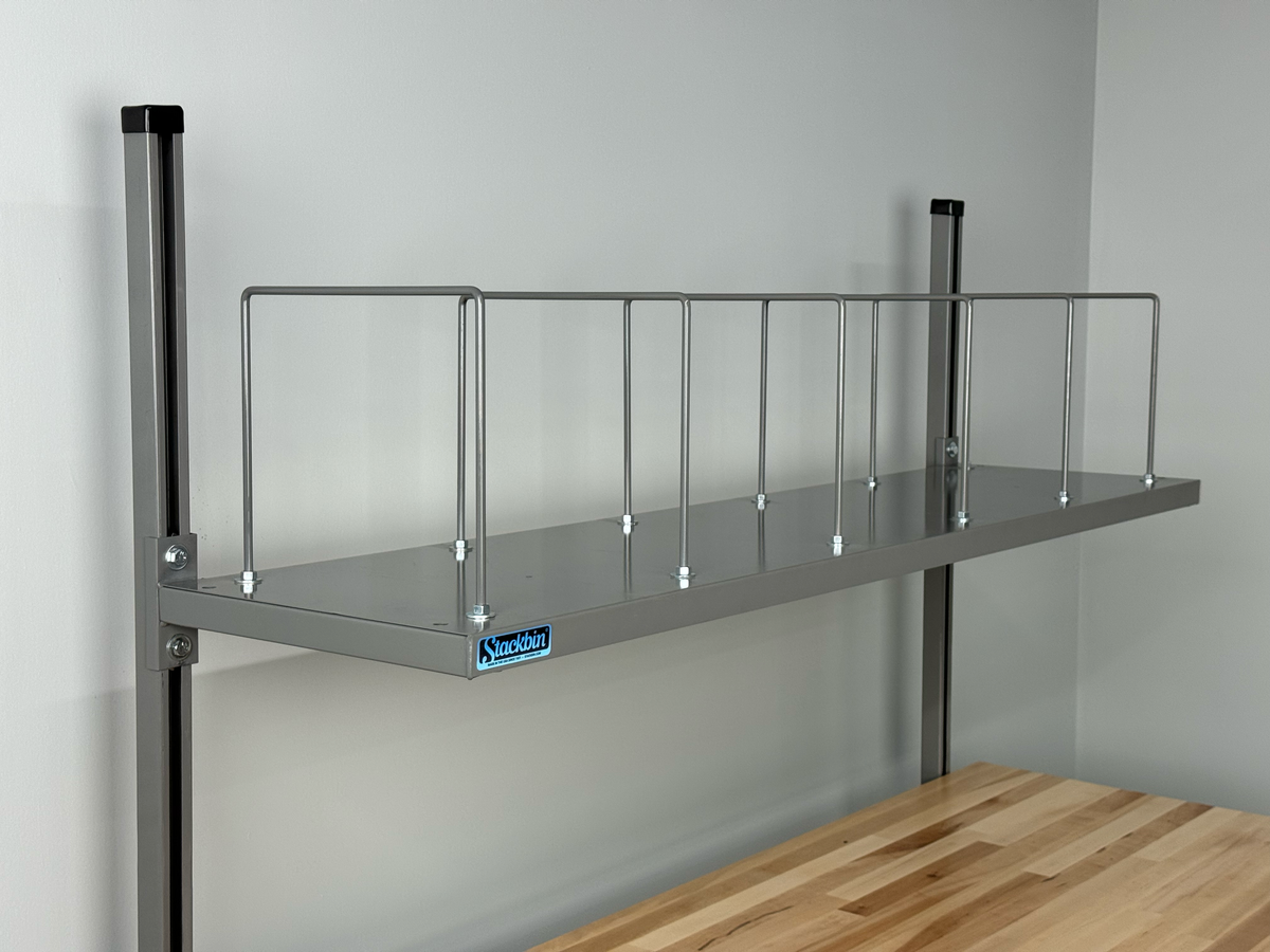 16" Deep Carton Shelf with Removable Dividers for Adjustable Industria ...
